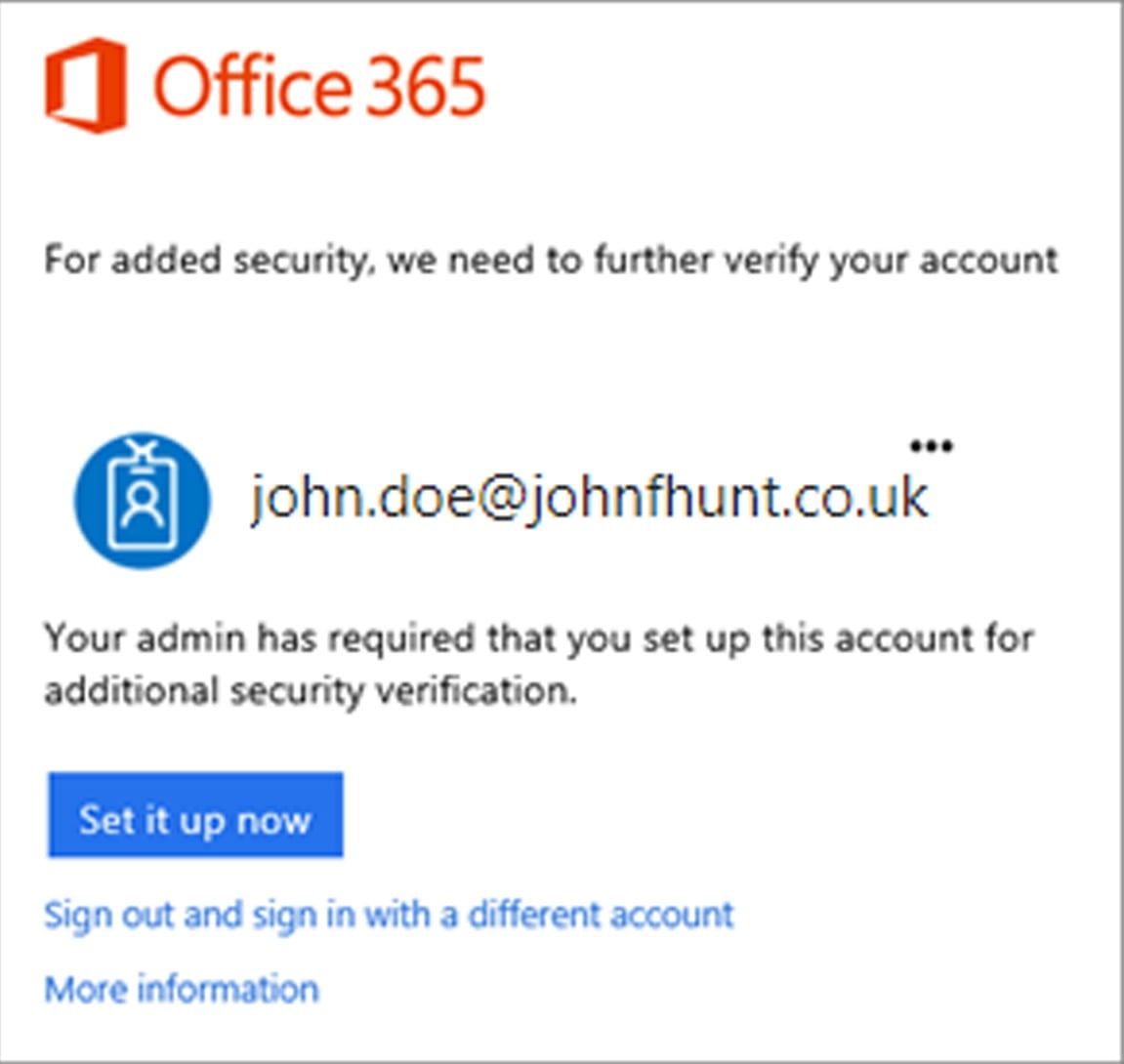 Setup Two-Factor Authentication for Microsoft 365